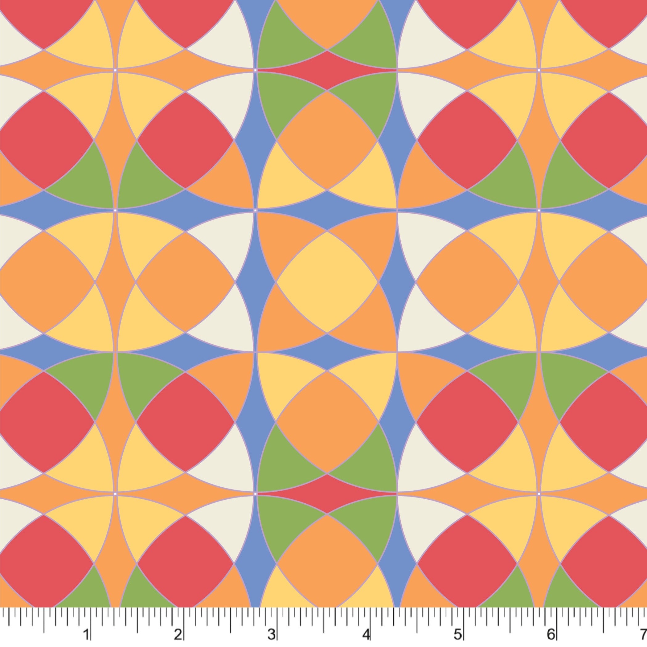 PH0431 Geo Retro - Colorfully Calm by Mindfulnice for Phoebe Fabrics