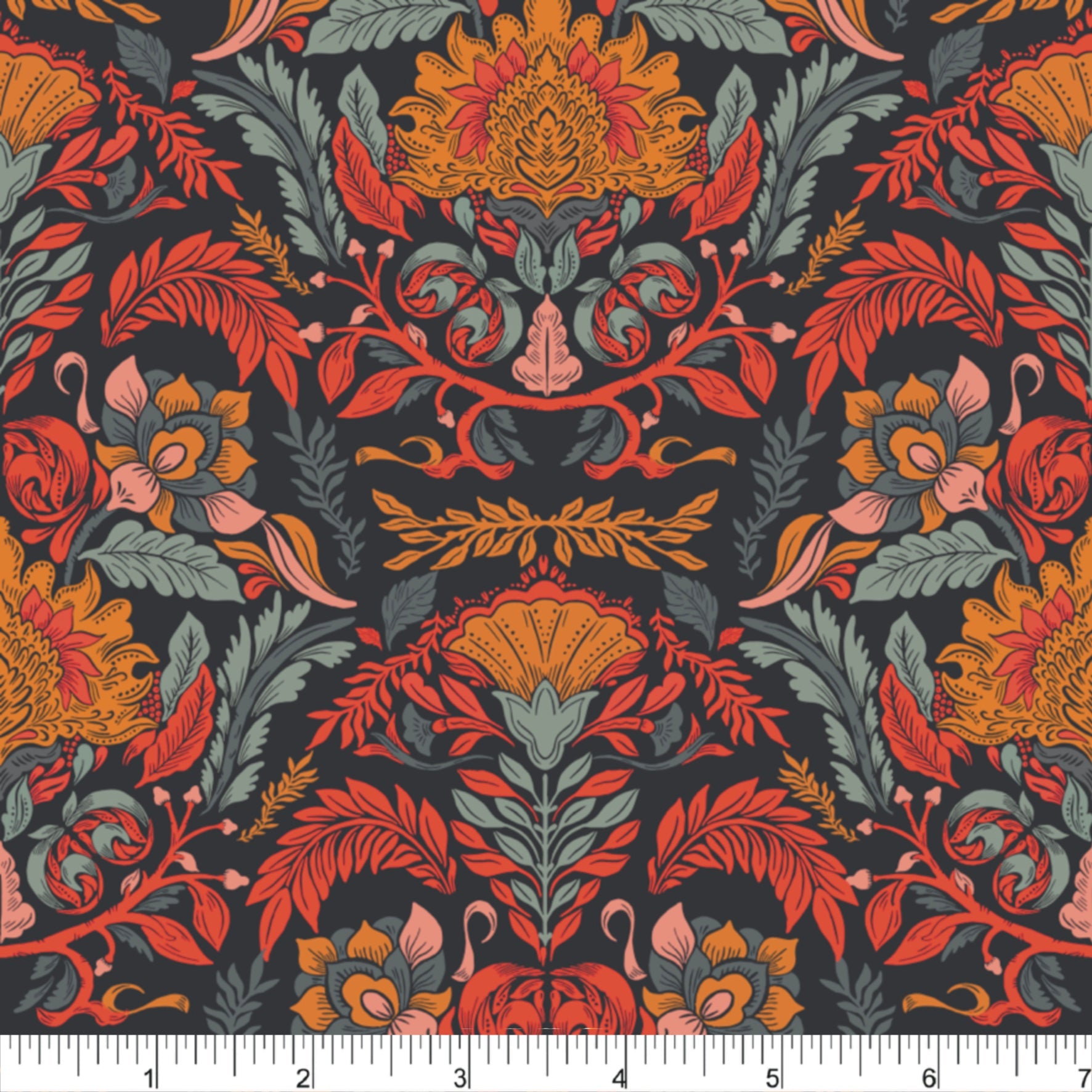 PH0590 Flame Garden - Garden Noire by Papillon Patterns for Phoebe Fabrics