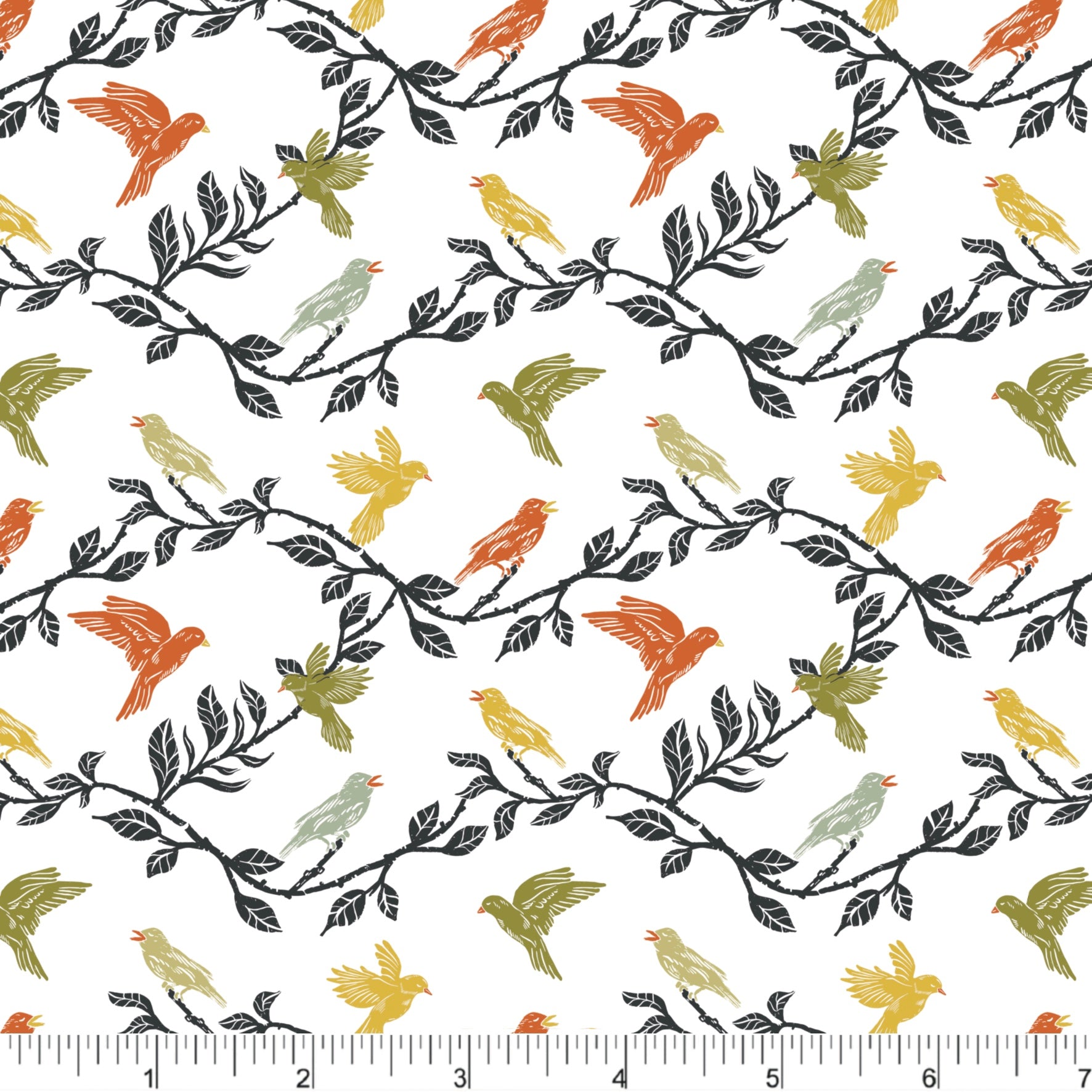 PH0537 Birds On Branches - Cherries and Blossoms by Papillon Patterns ...